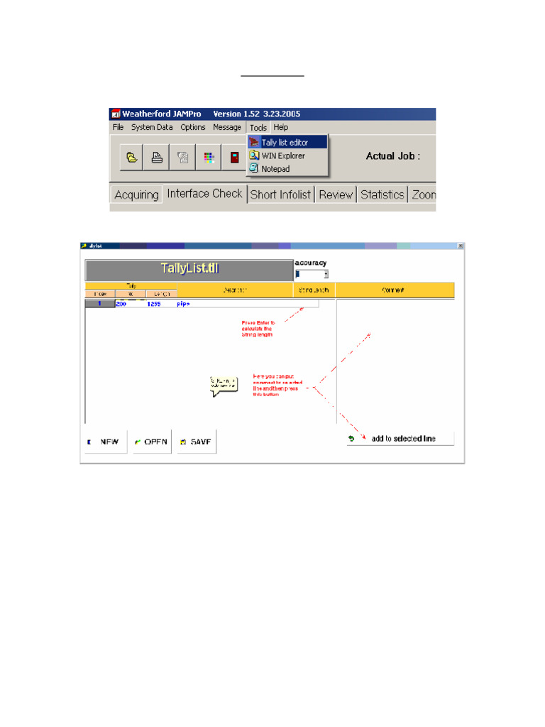 Tally List Editor | PDF