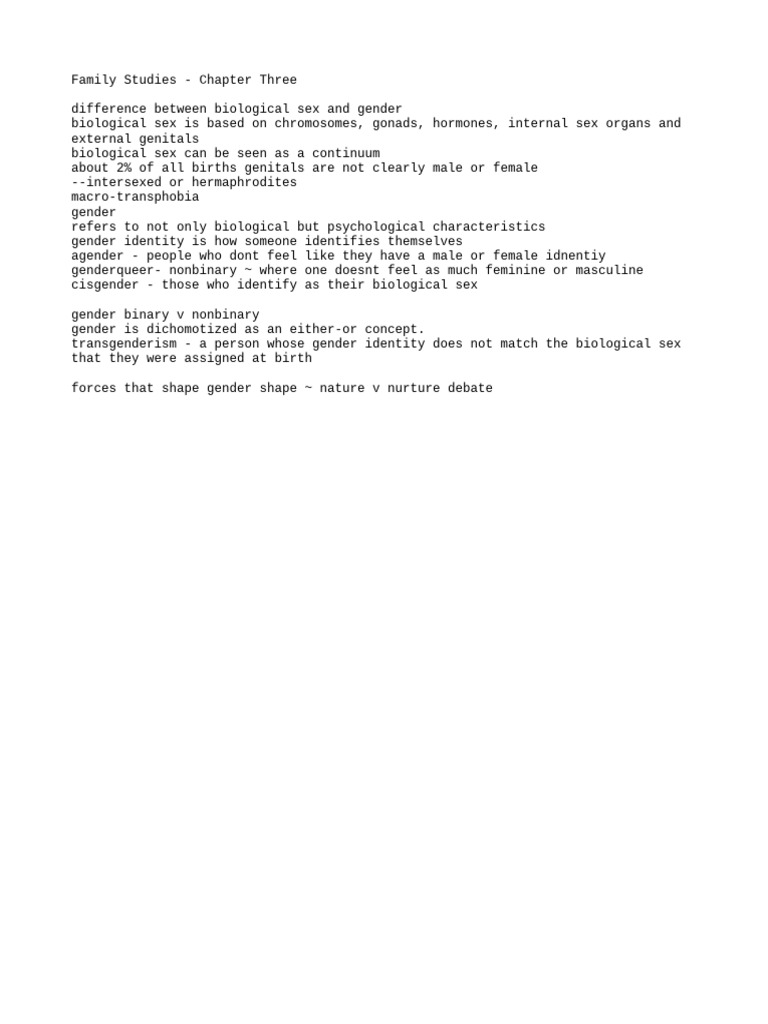 Family Studies - Chapter Three | PDF | Self-Improvement