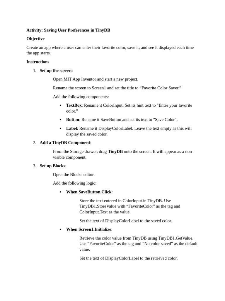 Appsdev Tinydb | PDF