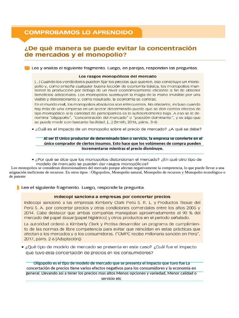 Ficha 3ero Comprobamos Lo Aprendido | PDF | Negocios