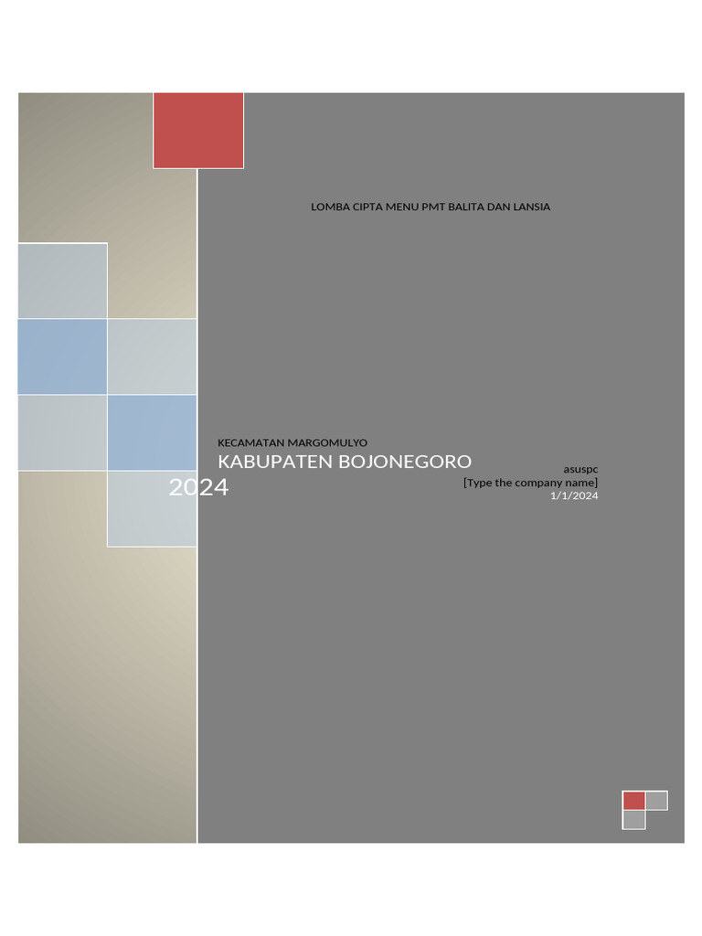 Panduan Lomba Cipta Menu PMT Balita Dan Lansia | PDF | Kesehatan Holistik