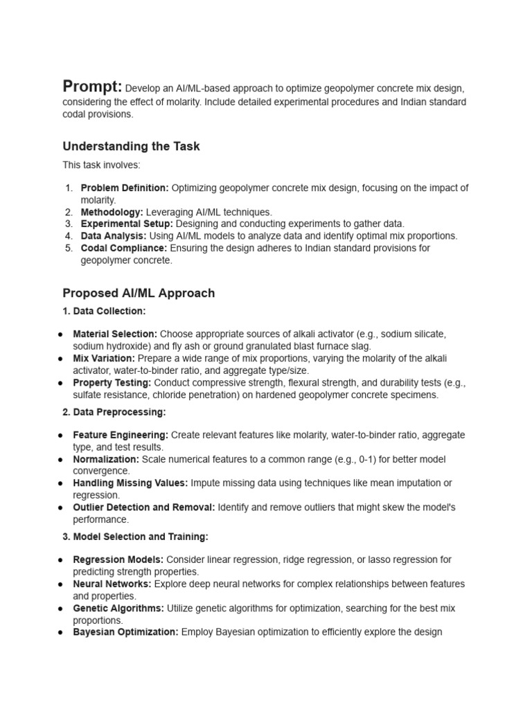 Optimum Mix Design of Geopolymer Concrete With Ef.. | PDF ...