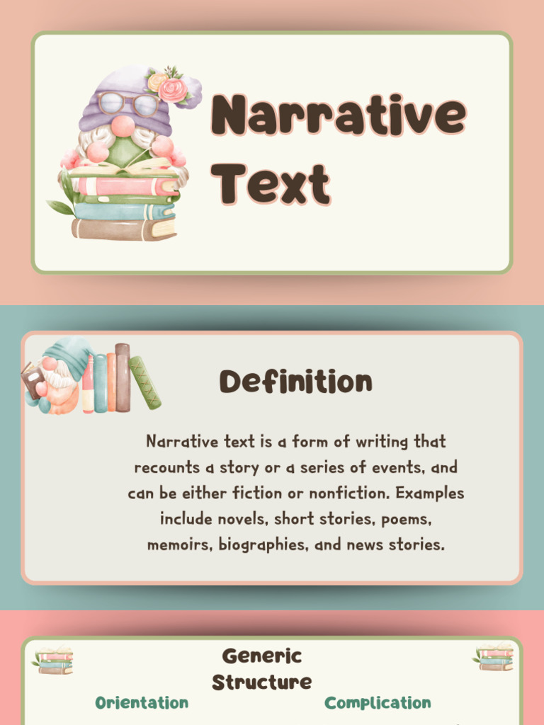 Narrative Text Education Presentation in Pastel Cute Style - 20241105 ...