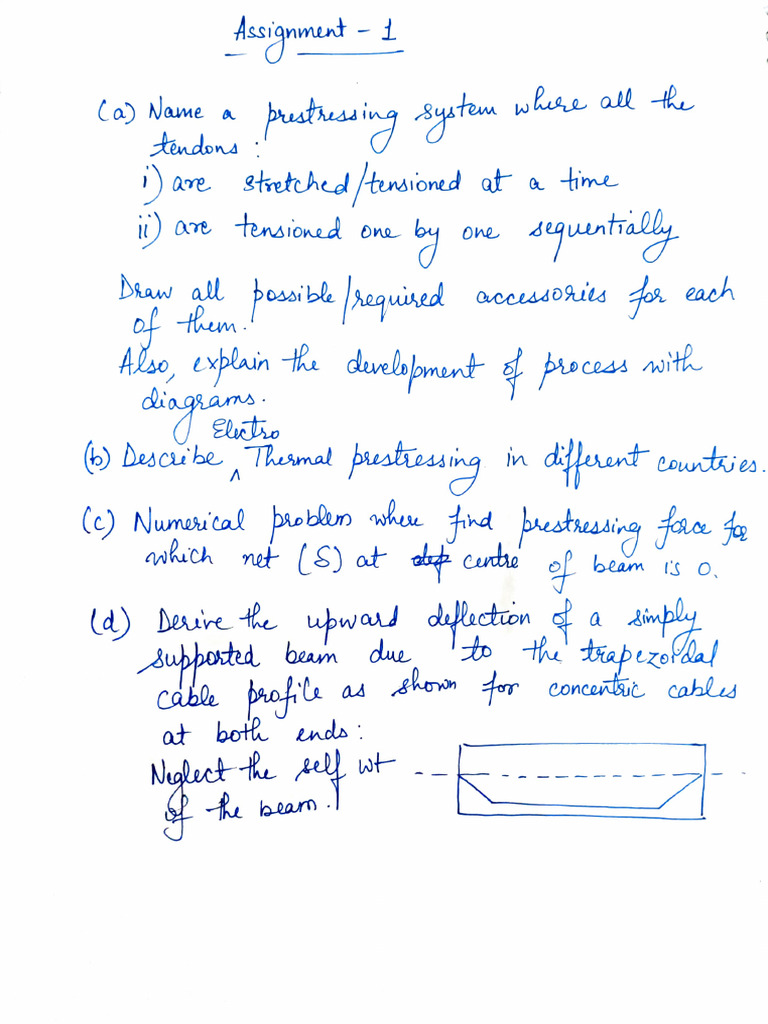 Ce 337 Assignments 1 and 2 | PDF