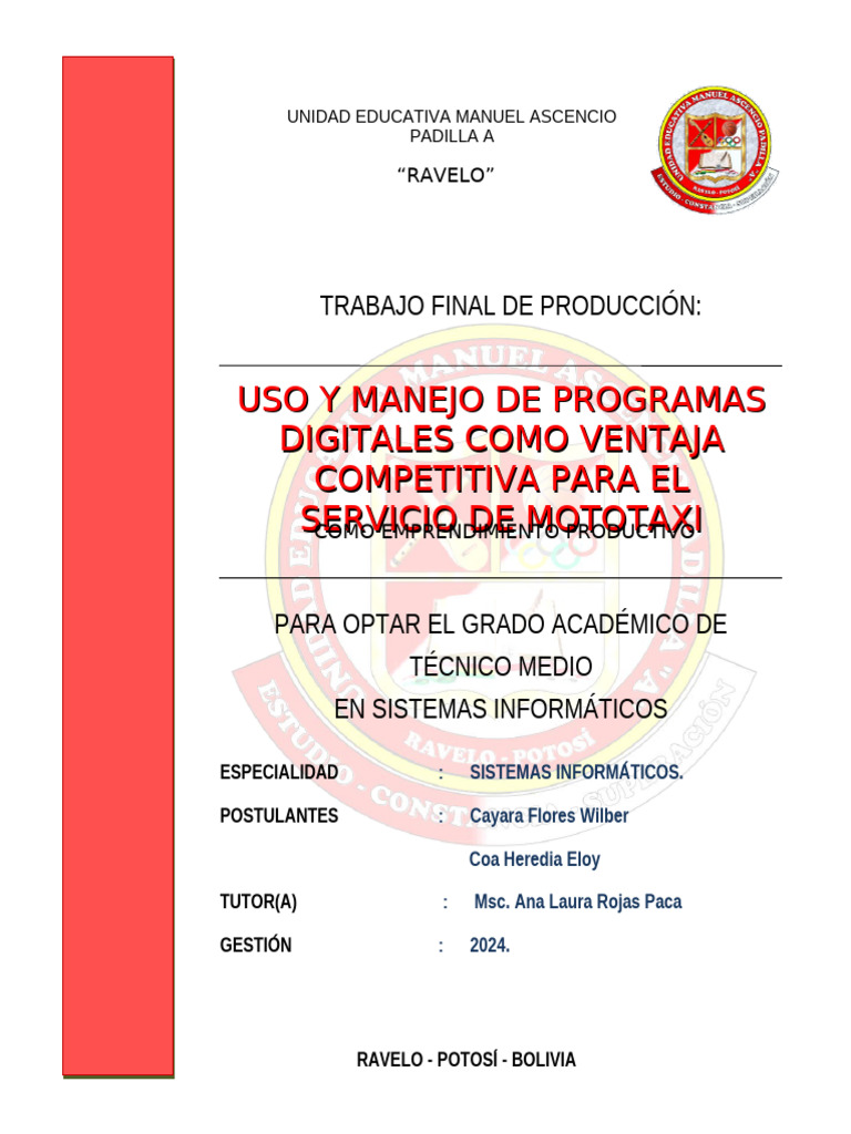 Programas Digitales en Mototaxi | PDF