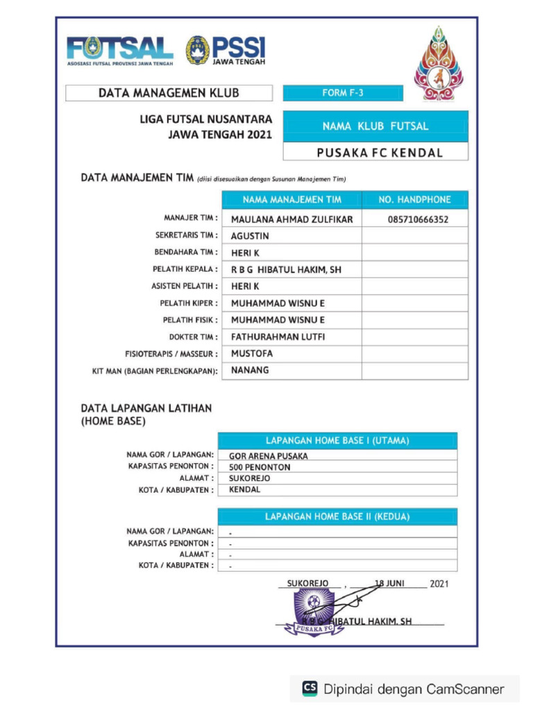 Form Putra - F3 Clear | PDF