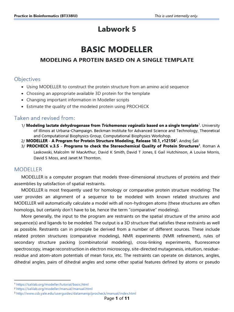 Lab05 Manual | PDF | Sequence Alignment | Protein Data Bank