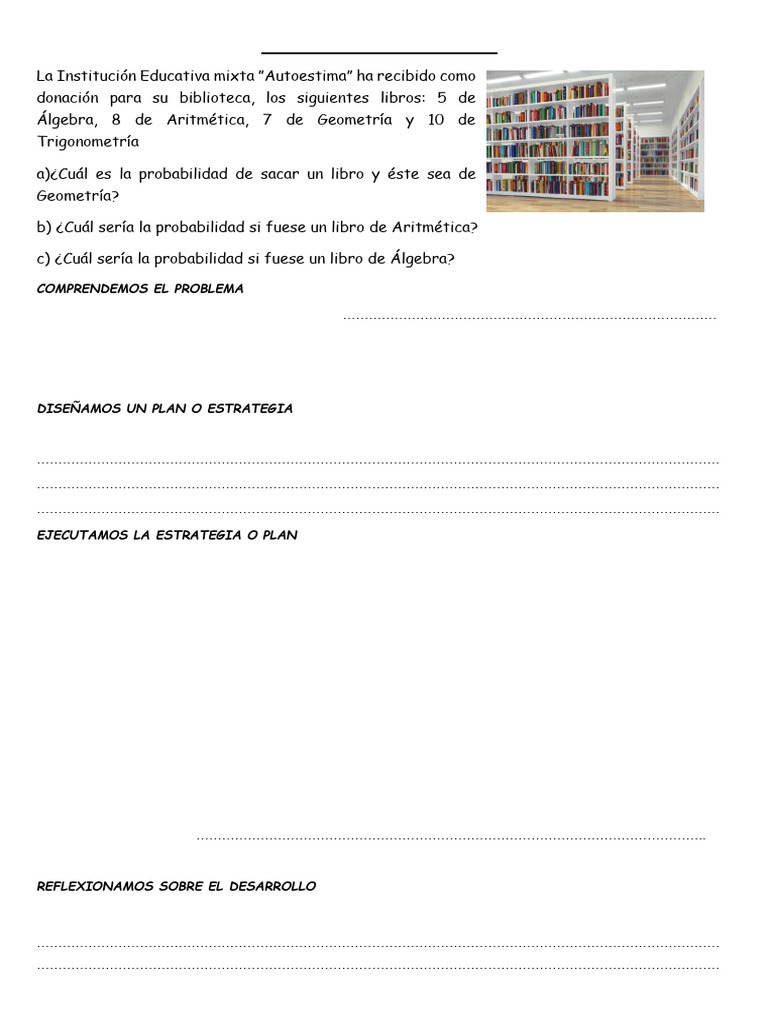 Probabilidad en Biblioteca y Juegos de Azar | PDF | Probabilidad | Matemáticas