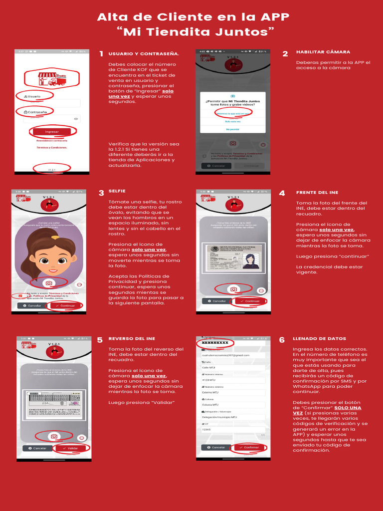 Alta Cliente Mi Tiendita Juntos | PDF | Contraseña | Aplicación movil