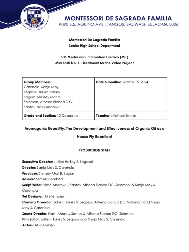 Video Treatment-MIL | PDF | Camera
