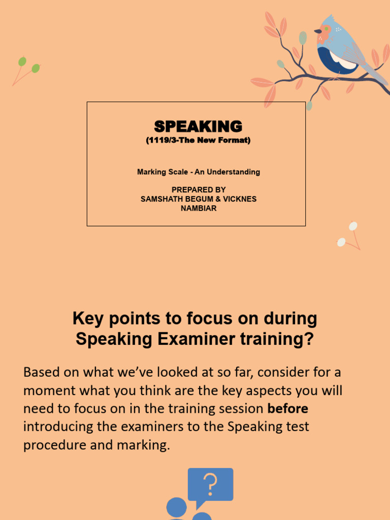 SPM SPEAKING TEST - An Understanding | PDF | Vocabulary | Communication