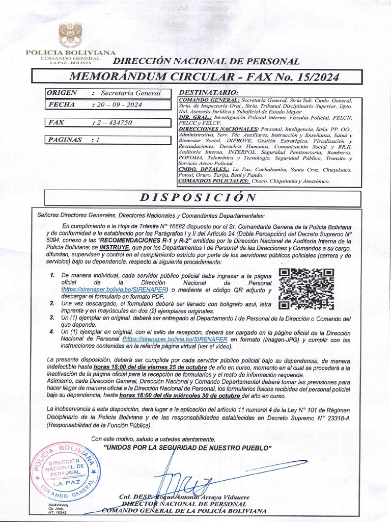 Memoramdum 15-2024 | PDF