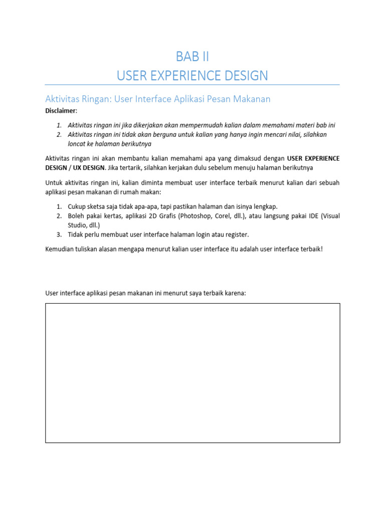 BAB 2 - User Experience Design | PDF