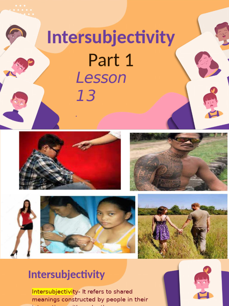 Lesson 13 Intersubjectivity Part 1 Hand Outs | PDF | Empathy | Dialogue