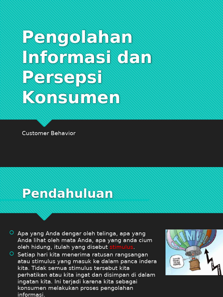 Sesi 7 - Pengolahan Informasi Dan Persepsi Konsumen PKO | PDF