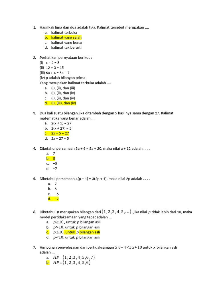 Soal Buat Quizizz | PDF