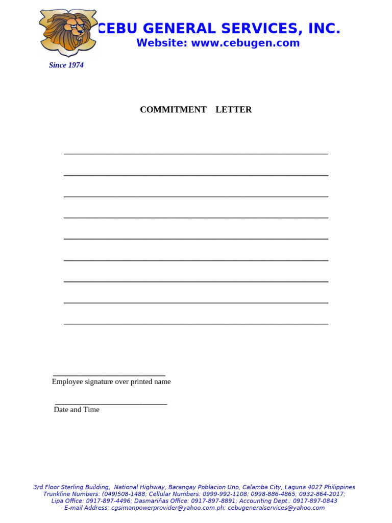 Commitment Letter | PDF