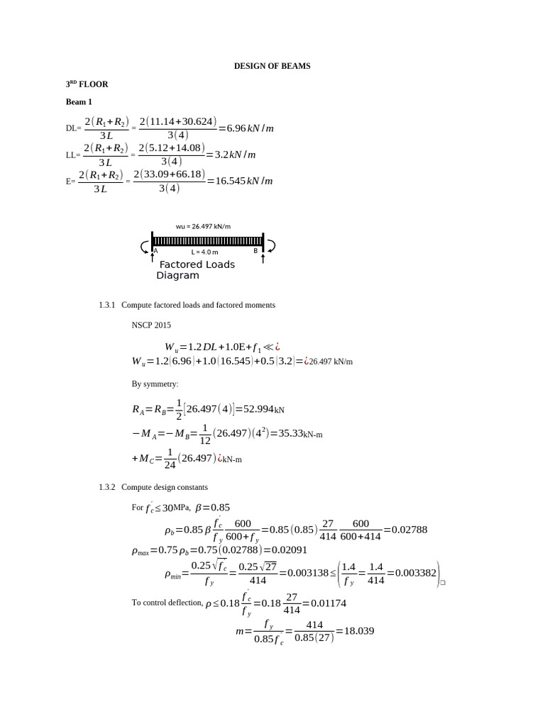 3rdFloor-Beam 1-Safe-1 | PDF | Structural Engineering | Mechanical Engineering