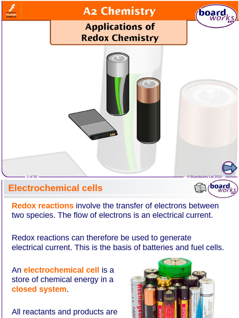 Applications of REDOX | PDF | Rechargeable Battery | Fuel Cell