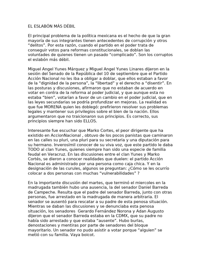El Eslabón Más Débil | PDF | Gobierno