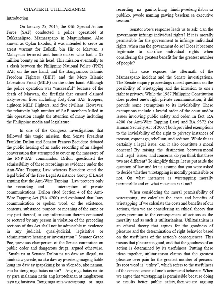 Chapter Ii Of Ethics Pdf Utilitarianism Pleasure