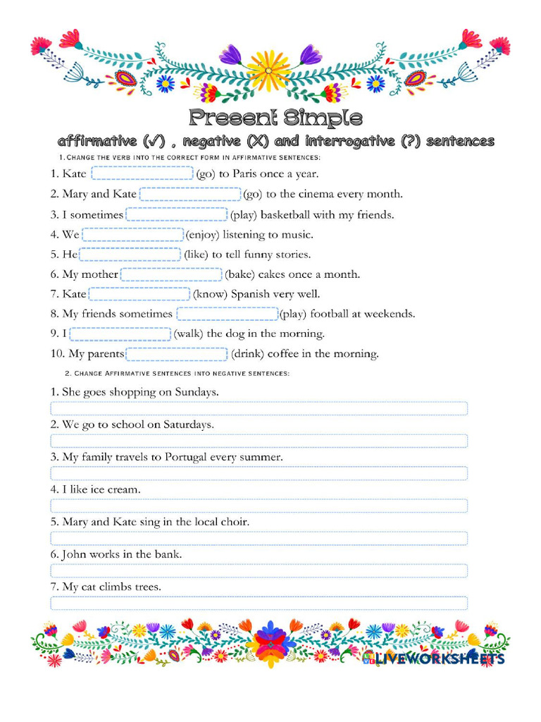 Present Simple 2do | PDF