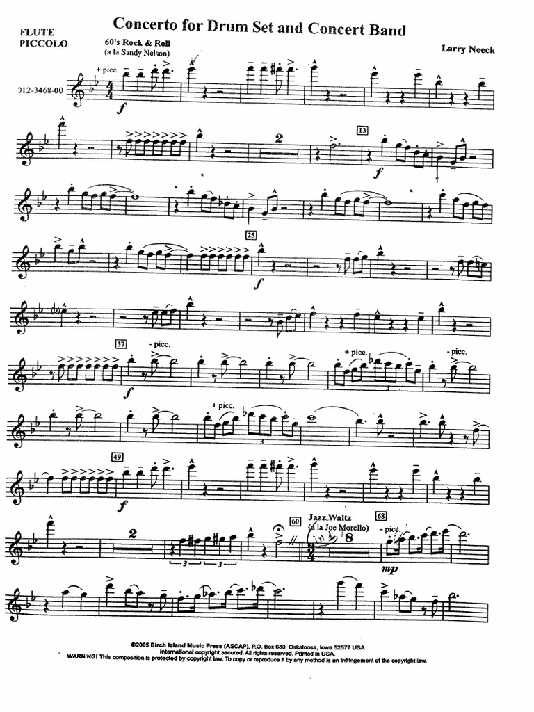 Concerto - Drum Set - Leeck - Concerto For Drum Set and Concert Band ...