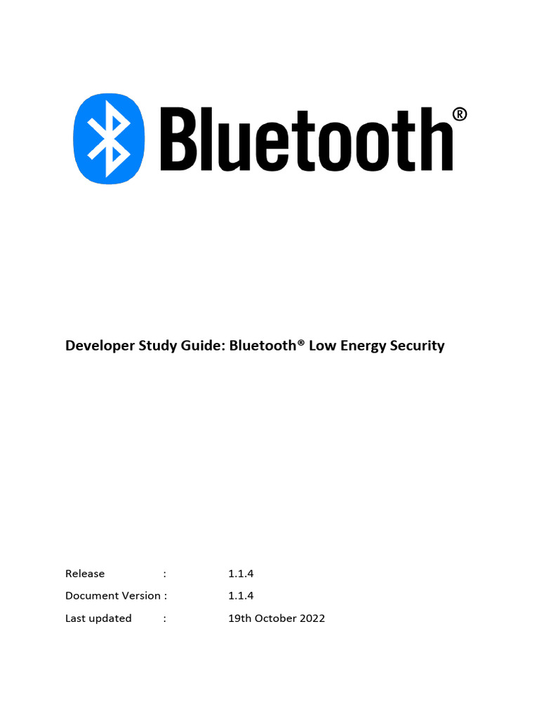 Bluetooth LE Security Study Guide V1.1 | PDF | Key (Cryptography ...