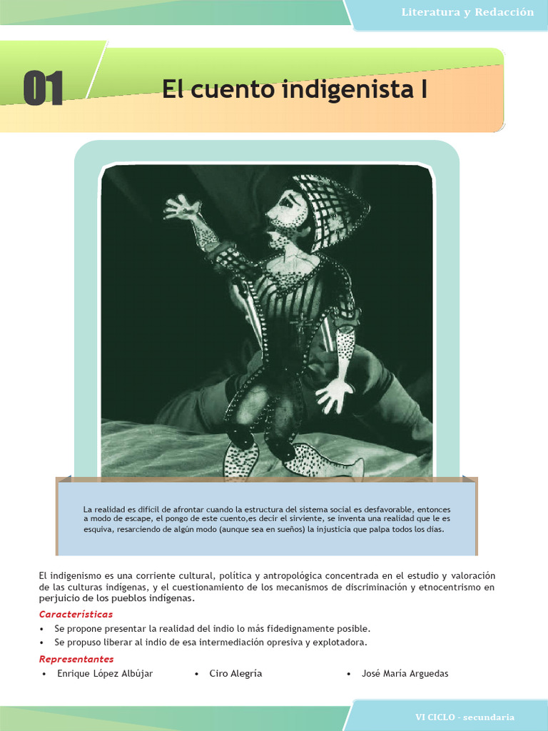 El Cuento Indigenista I - VI CICLO | PDF