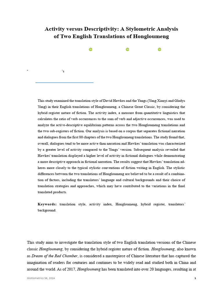 Activity Vs Descriptivity | PDF | Translations | Linguistics