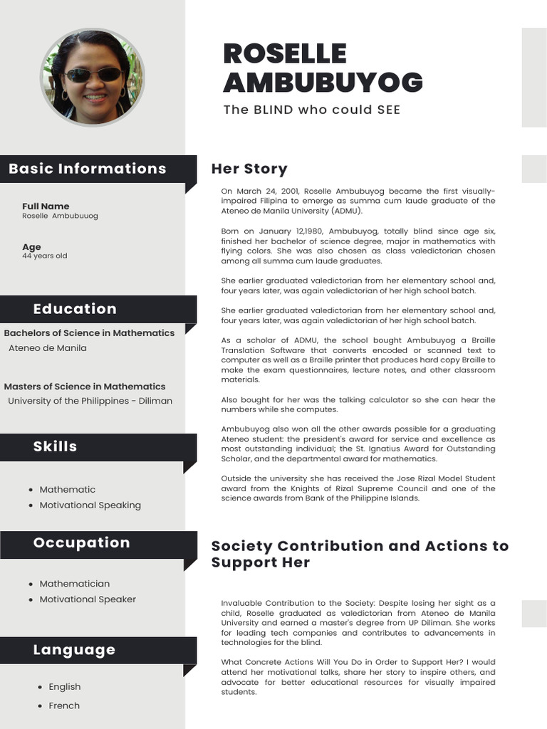 Roselle Ambubuyog: Inspiring Achievements | PDF