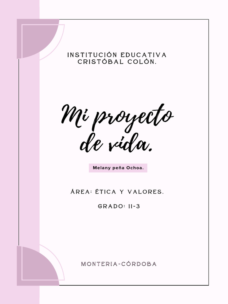 Proyecto de Vida de Melany Peña Ochoa | PDF | Arquitecto | Motivación