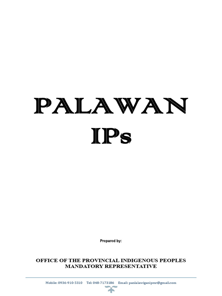 Palawan CUYUNON Indigenous People Profile OFFICE OF THE PROVINCIAL ...