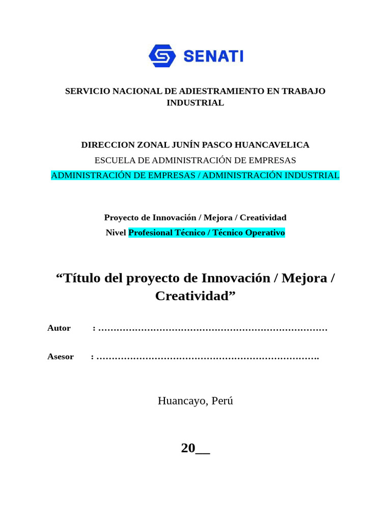 Estructura Del PIMC - 2024 JRSF | PDF | Business | Innovación