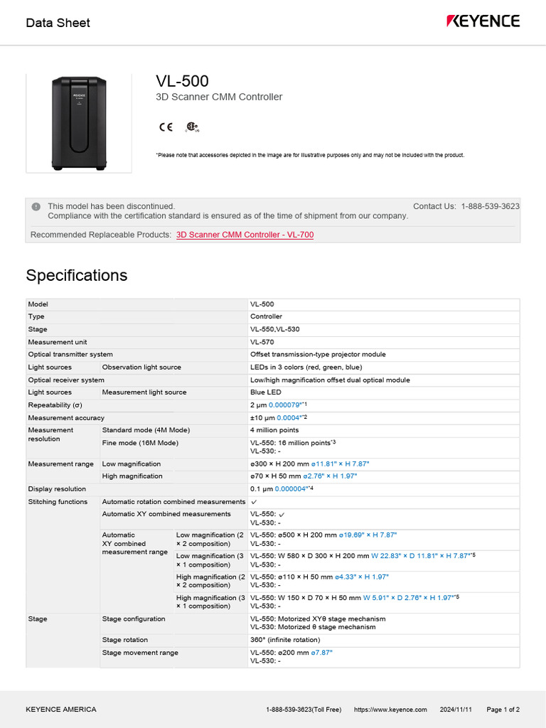 VL-500_Datasheet | PDF | Image Scanner | Electrical Engineering