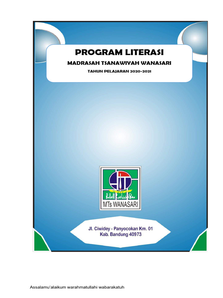 Butir 16 Aspek 1 Program Literasi Dan Dokumen MTSS WANASARI Dikompresi ...