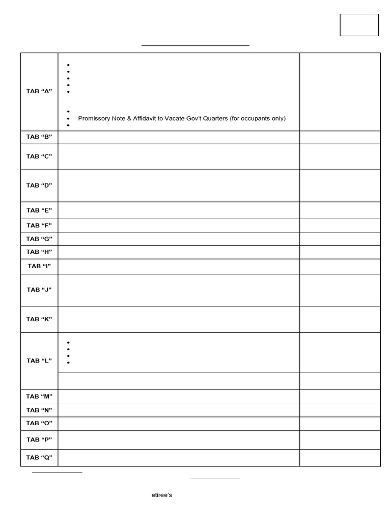 Philippine Air Force Retirement Checklist | PDF