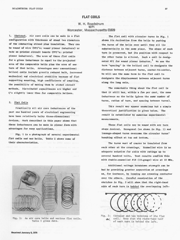 Flat Coils | PDF | Inductor | Inductance