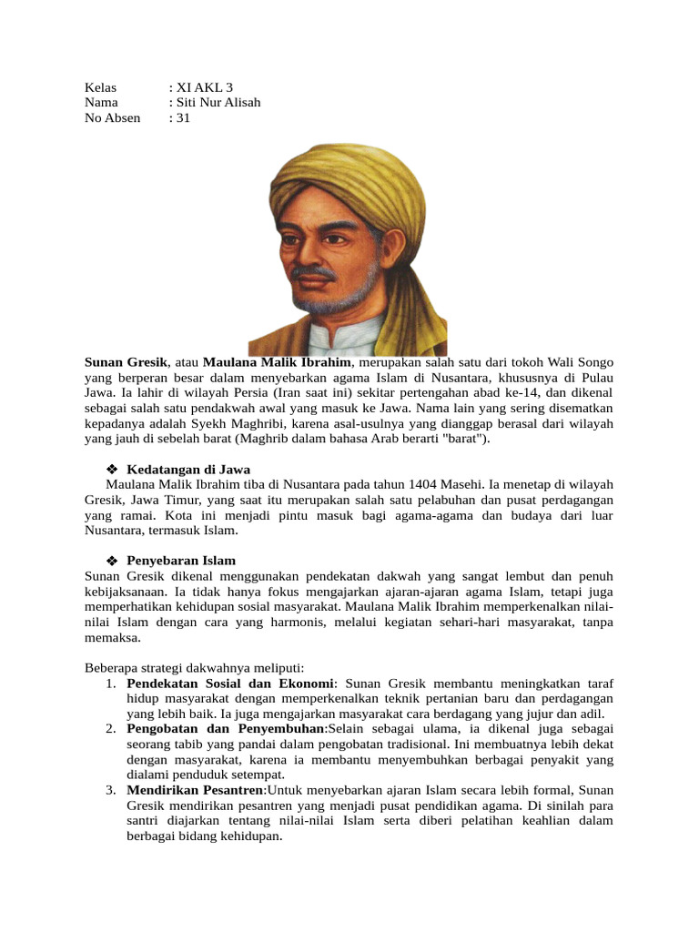 Biografi Sunan Gersik | PDF