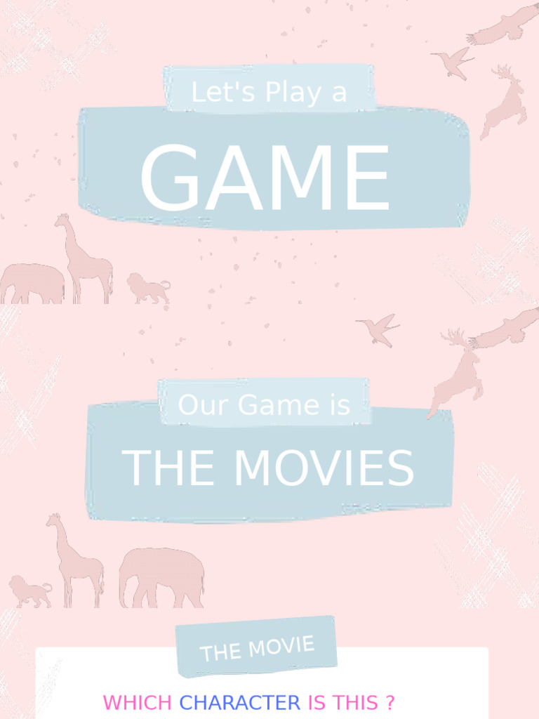 Pink and Tosca Illustration Guess The Animal Game Presentation | PDF ...