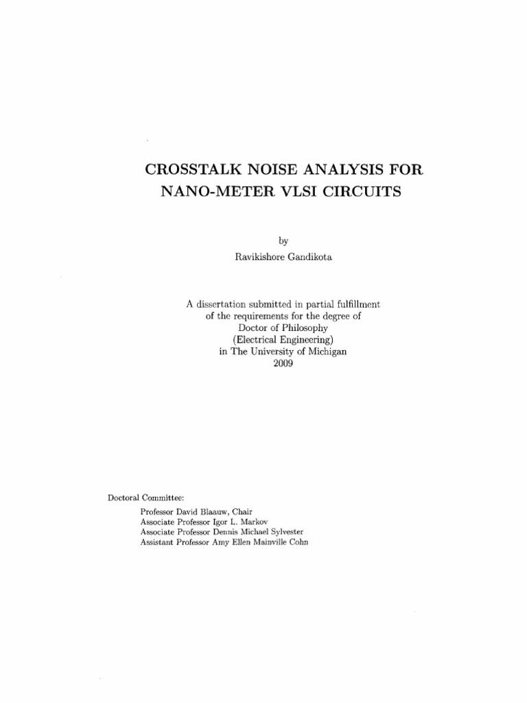 Crosstalk Noise Analysis For | PDF | Integrated Circuit | Electronic Circuits
