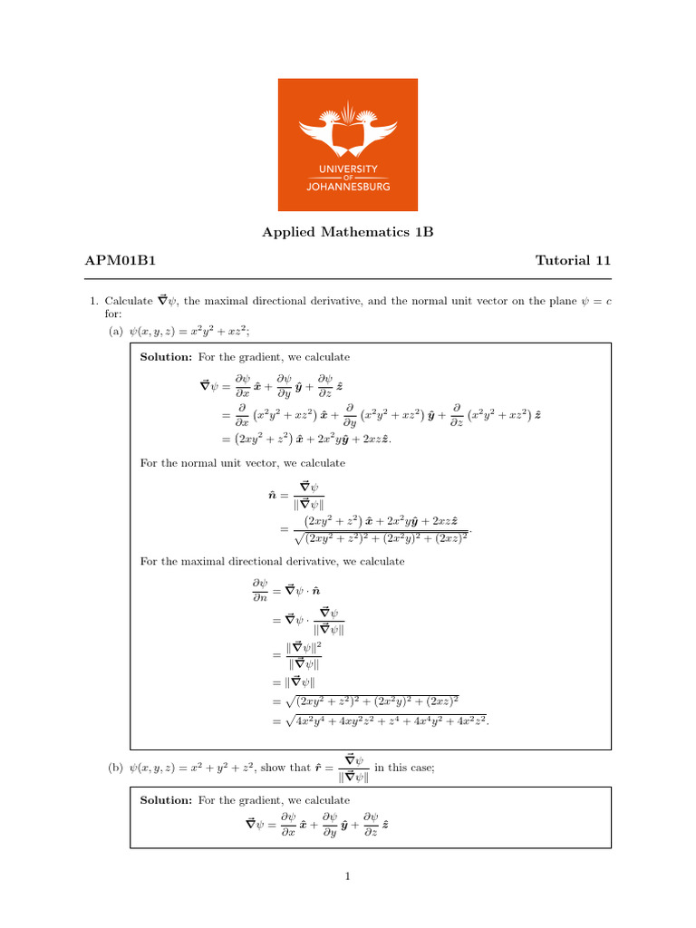 2024apm01a1 t11 Solutions | PDF | Euclidean Geometry | Calculus