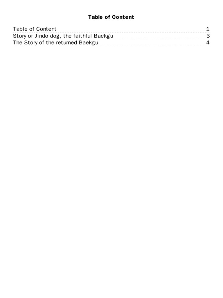The Loyal Baekgu: Jindo Dog Stories | PDF | Subspecies Of Canis Lupus ...