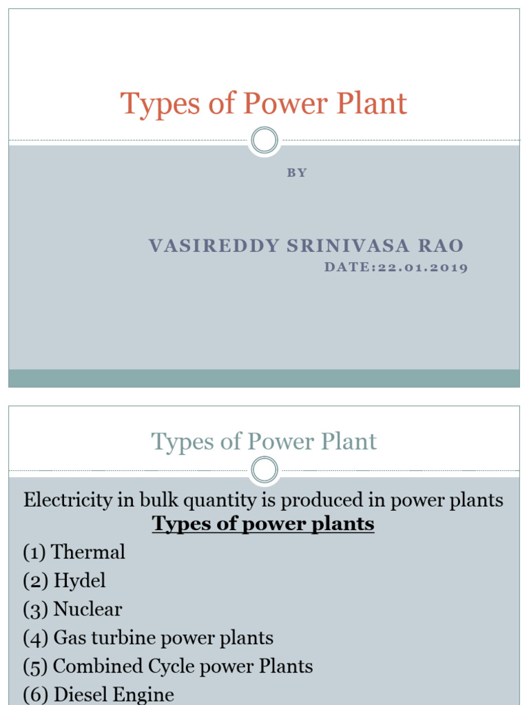 Overview of Power Plant Types | PDF | Power Station | Boiler