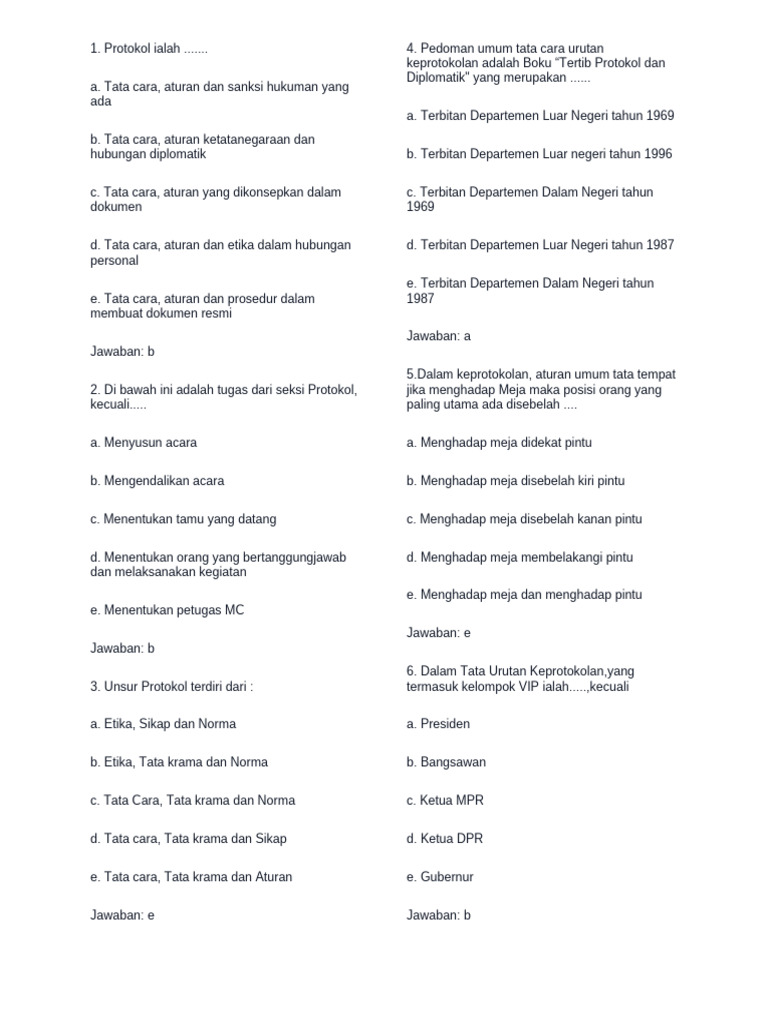 Contoh Soal SKB 1 | PDF