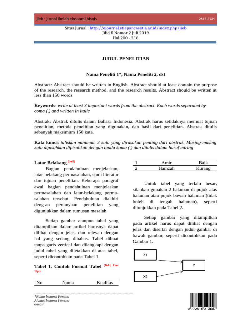 Template JIEB 2019 | PDF