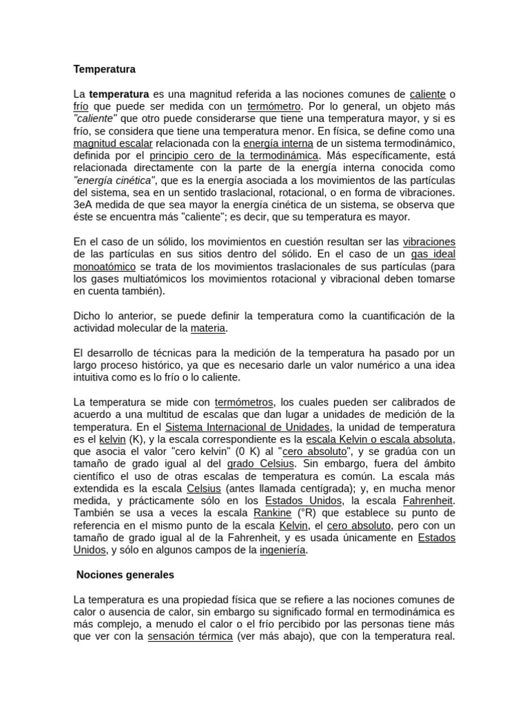 Temperatura | PDF | Temperatura | Calor