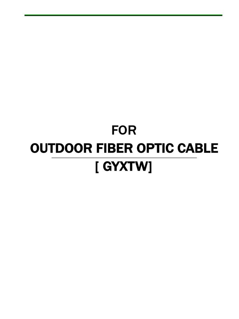 GYXTW Armored Optical Cable Specs | PDF | Optical Fiber | Dispersion ...