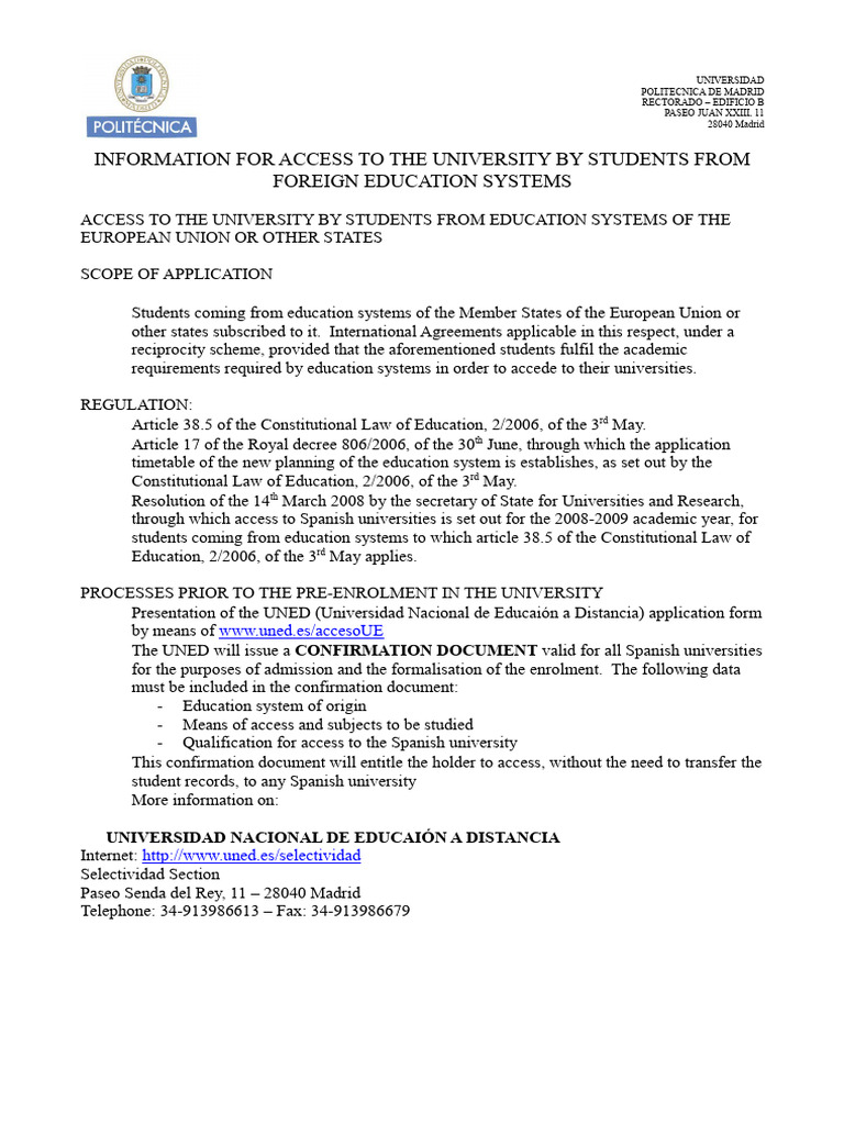 Acess_Information | PDF | Educational Stages | Qualifications