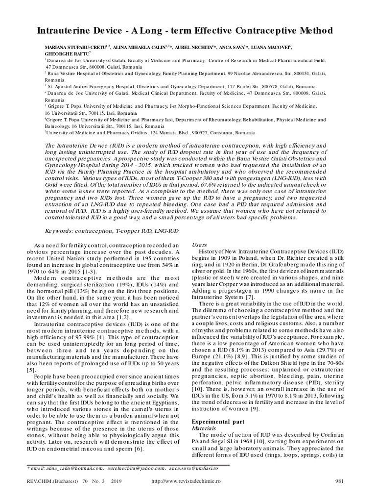 Intrauterine Device A Long Term Effective Contraceptive 3rley6w8ft ...